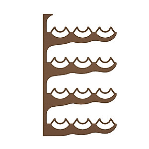 di prima usa Wine Rack Wall Mounted for Wine Bottles - Luxury Metal Wine Rack Mount - Long-Lasting Hanging Wine Rack for Wall Mount, Cellar, Kitchen, Living Room - Triple Depth Row – 12 Bottles