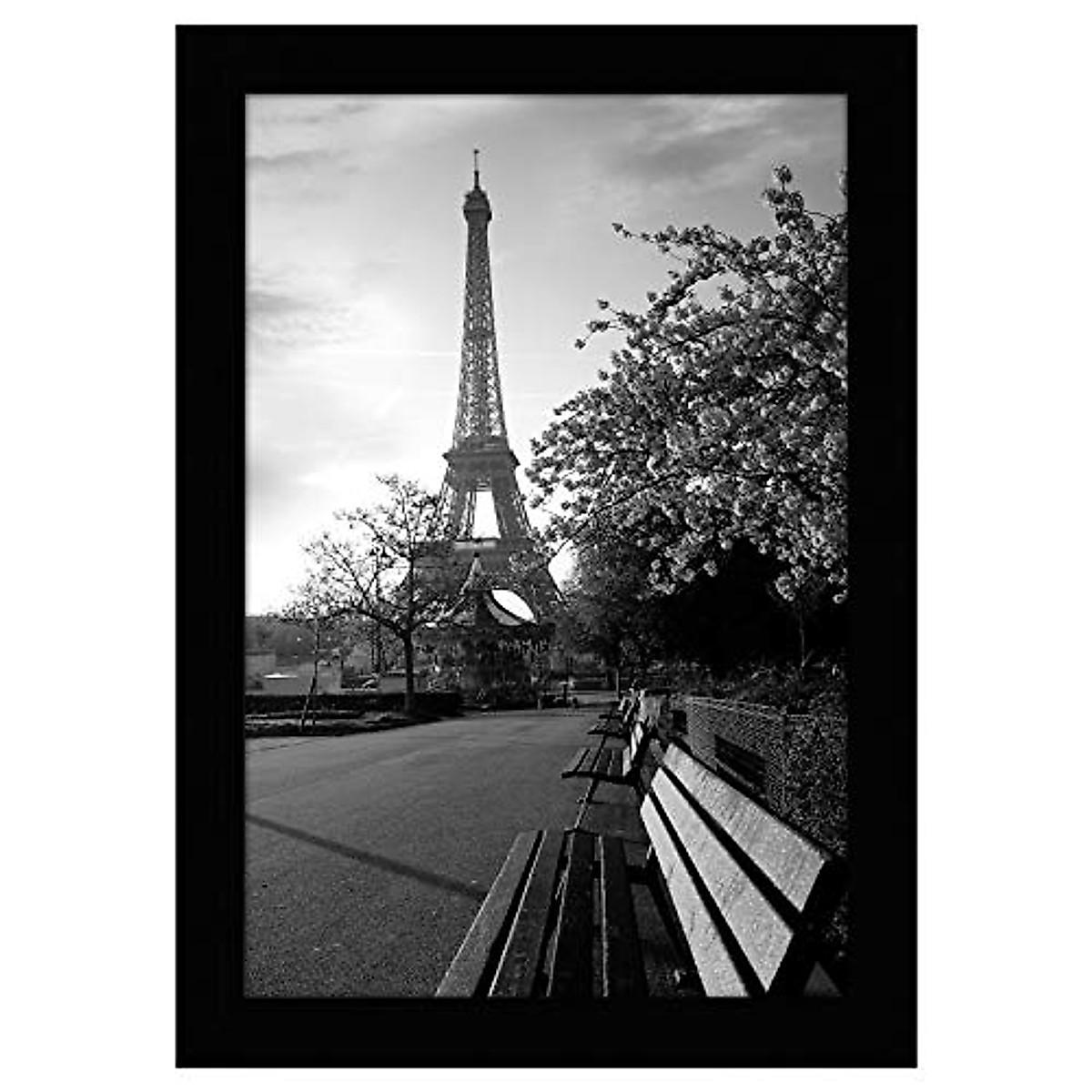 Americanflat 12x18 Poster Frame, Black & 8x12 Picture Frame in Black with Shatter Resistant Glass - Horizontal and Vertical Formats for Wall and Tabletop