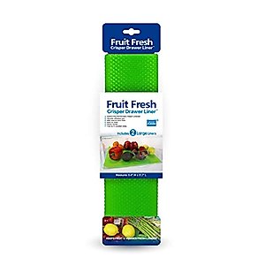 Grand Fusion Fresh Fruits Refrigerator Drawer Liner, Fridge Liners, Keep Your Produce Fresh and Juicy, Easy-to-Clean, Green, Pack of 2