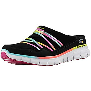 Skechers Sport Women's Air Streamer Slip-On Mule, Black/Multi, 7.5 M US