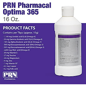 PRN Pharmacal OPTIMA 365 - Essential Fatty Acids Nutritional Supplement for Cats & Dogs - With Omega-3, Omega-6, Omega-9, & Other Vitamins & Minerals to Support Overall Pet Health - 16 Fl Oz