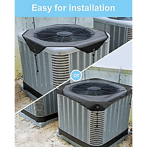 Aucanla Air Conditioner Cover for Outside Units,32" x 32" Central AC Covers , Top Universal Mesh Cover Defender for All Seasons