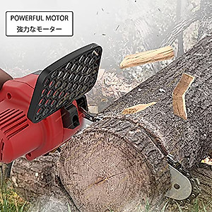 4-Inch Portable Rechargeable 6000mAh Battery Cordless Power Chain Saw, for Farming Tree Limbs, Garden Pruning, Bonsai Trunk, and Firewood