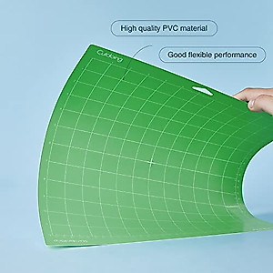 Cutdoing Standardgrip Cutting Mat for Cricut Maker 3/Maker/Explore 3/Air 2/Air/One(12x12 Inch, 3 Pack)-Durable Green Cutting Mats for Crafts
