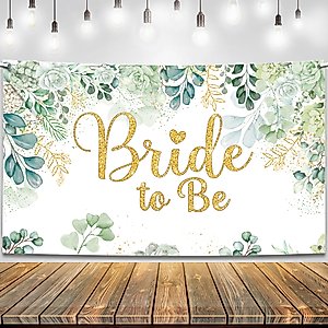 KatchOn, Green Bride to Be Banner - XtraLarge, 72x44 Inch | Sage Green Bride to Be Sign for Bridal Shower Decorations | Wedding Shower Decorations | Bride to Be Backdrop | Bride to Be Decorations
