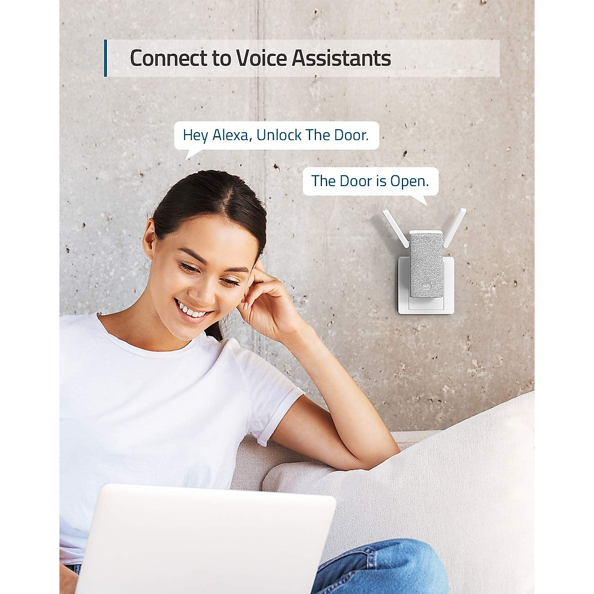 Certified Wi-Fi Bridge for eufy Security Smart Lock, Remote Wi-Fi Unlocking, Instant Notifications, Connect to The Google Assistant or Alexa, Official eufy Accessory.