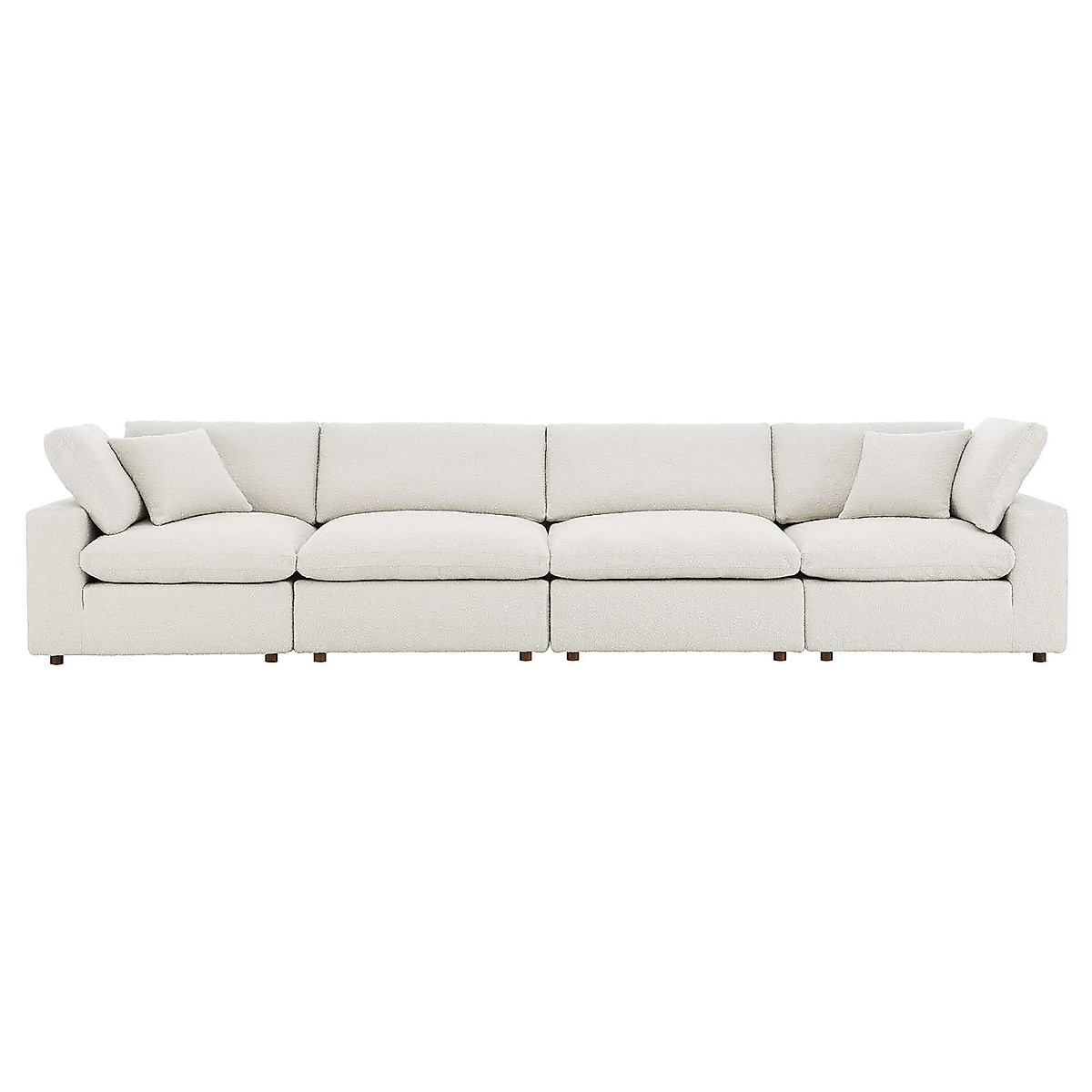 Modway Commix Down-Filled Overstuffed Boucle Fabric 4-Seater Sofa