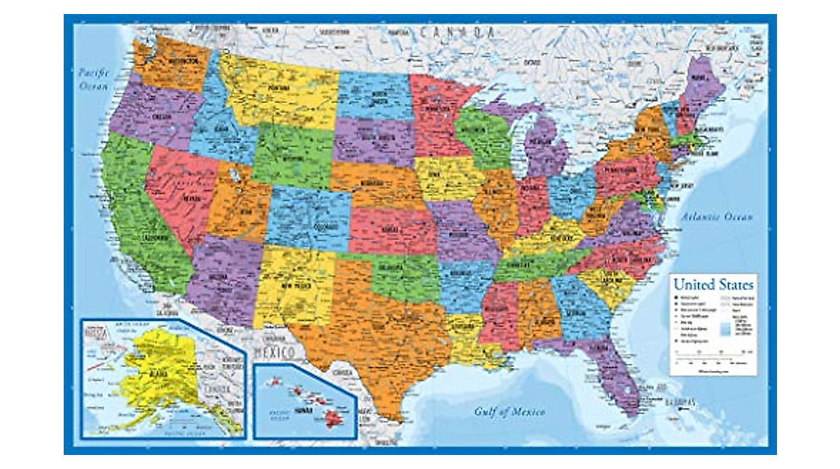Palace Learning Map Posters - 4 Pack USA & World