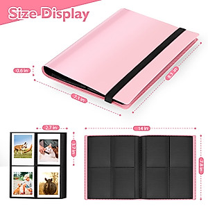 Hearoo 160 Pockets Photo Album with Colorful Stickers for Fujifilm Instax Mini LiPlay EVO Polaroid Snap SnapTouch PIC-300 Z2300 Mint Zip Instant Camera Printer (Pink)