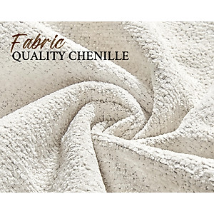 papababe Sofa, 3 Seater Modern Couches with Extra Deep Seats, 89 Inch Wide Comfy Couches for Living Room, Bedroom and Office (Chenille, Beige)