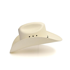 Western Express Natural Straw Cowboy Hat - Cattleman Style with Silver Conchos Hat Band | Cowboy & Cowgirl Hats for Men and Women