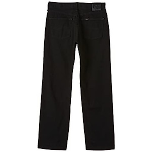 Lee Men's Relaxed Fit Straight Leg Jean, Double Black, 28W x 30L