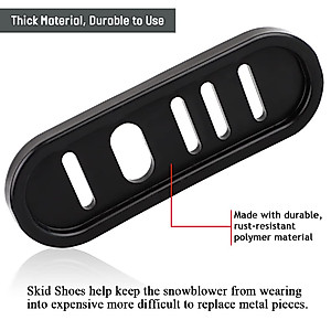 HUSWELL 490-241-0010 Snowblower Slide Shoes Skid Shoe (2 Pack) with Mounting Hardware for Universal MTD Snow Thrower