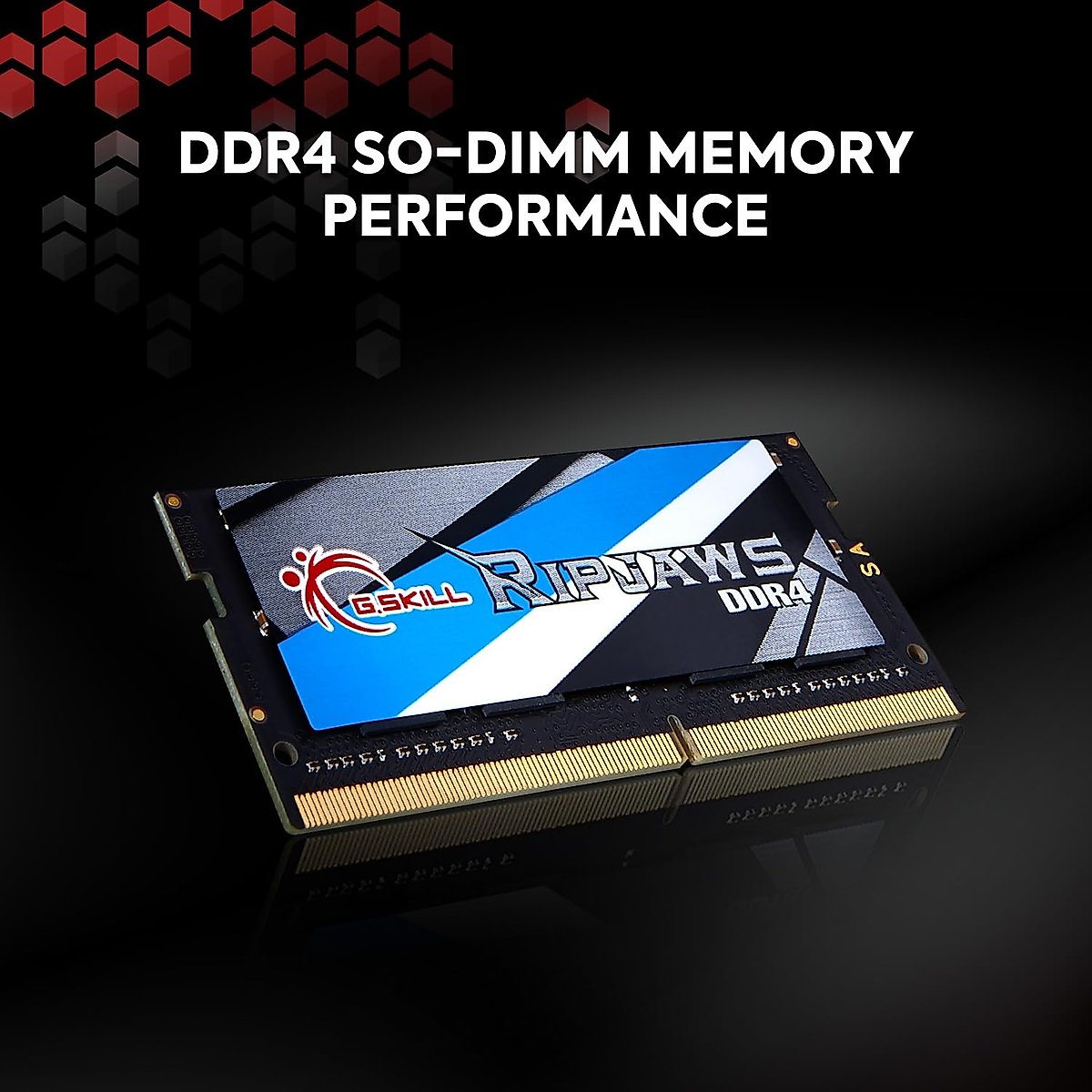 G.SKILL Ripjaws DDR4 SO-DIMM Series DDR4 RAM 16GB (2x8GB) 3200MT/s CL22-22-22-52 1.20V Unbuffered Non-ECC Notebook/Laptop Memory SODIMM (F4-3200C22D-16GRS)