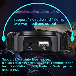 ZJFKSDYX C91MAX Keyboard Mouse Adapter Converter, Controller Adapter Converter for Xbox One, Xbox Series X/S, PlayStation 5, PlayStation 4 and Nintendo Switch【Support 3.5MM Headset】
