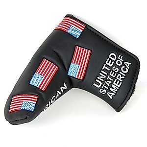 CNC GOLF USA FLAG Black Putter Cover Headcover for Scotty Cameron Taylormade Odyssey Blade