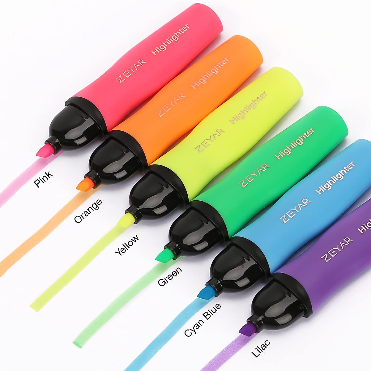 ZEYAR Aesthetic Highlight Pens - Vibrant Macaron Colors, No Bleed
