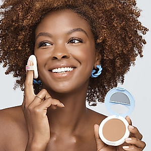 Ruby Kisses No More Blemish Face Powder with Salicylic Acid Korean Makeup Matte Finish Full Coverage Pressed Powder (Golden Glow)