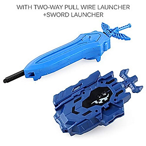 RGoal 4 in 1 Bey Burst Battaling Tops Set, Burst Starter Top Set with 4D Launcher(Gold)