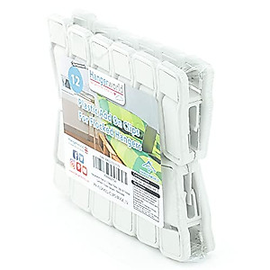 HANGERWORLD 12 Pack of Removable Plastic Hanger Clips for Velvet Hangers to Hang Pants and Skirts - Beige/Cream Color