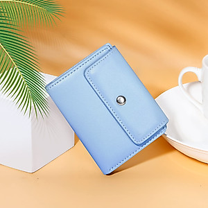 VOCUS Small Wallet for Women RFID Blocking Ladies PU Leather Card Holder Mini Compact Bifold Purse with Zipper Coin Pocket