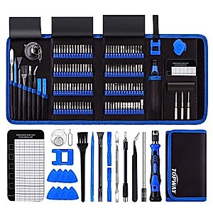 Precision Screwdriver Set TOPWAY PC Building Tool Kit with 123 Bits- 146IN1 Computer Repair Tool Kit with Magnetic Pad for Laptop iPhone MacBook iPad PS4 Xbox Game Controller Toys Electronics