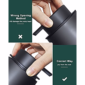 Black Soap Dispenser and Toothbrush Holder Set of 2, 12oz Ceramic Hand Soap Dispenser and Toothbrush Cup Holders for Farmhouse Bathroom Decor with Wooden Tray