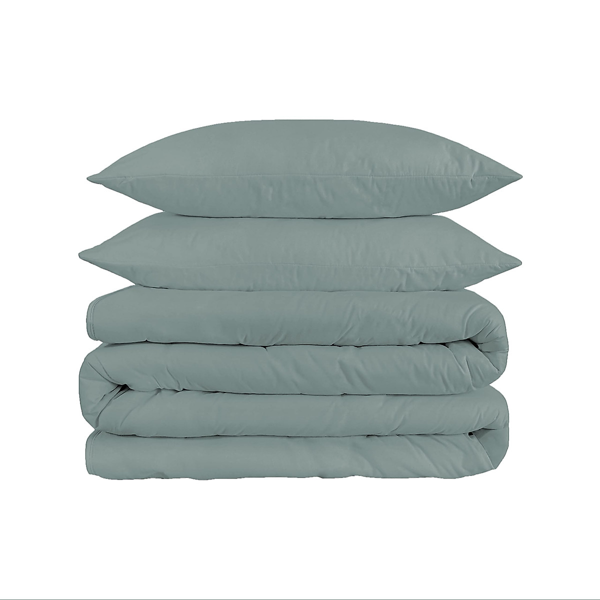 Superior Egyptian Cotton 1200 Thread Count Solid 3-Piece Duvet Cover Set, 1 Duvet Cover, 2 Pillow Shams, Bedding Essentials Decor, Soft Comforter Cover, King/California King, Teal