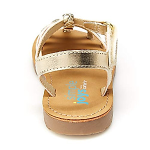 Simple Joys by Carter's Girls' Freya Gladiator Sandal, Gold, 5 Toddler (1-4 Years)