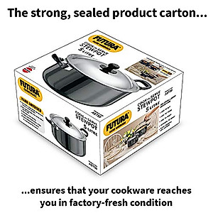 Futura Hard Anodised Stewpot, 5 LITER, Black