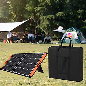 Rilime Solar Panel Storage Bag Compatible with Jackery Solar Panel 100 Watt,Solar Panel Bag Solar Panel Carrying Case with Pocket
