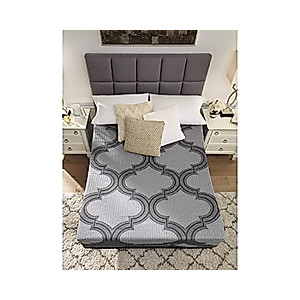 Signature Design by Ashley 1100 Series Traditional 11 Inch Firm Mattress in a Box for Pressure Relief, Queen, Light Gray