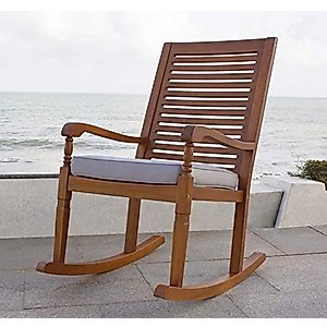 northbeam Nantucket, Natural Colour Stain with Grey Rocking Chair with Cushion