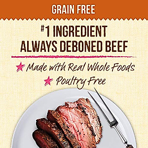 Merrick Lil' Plates Small Breed Dog Food, Grain Free Real Texas Beef and Sweet Potato with Raw Bites Recipe, Small Dog Food - 4 lb. Bag