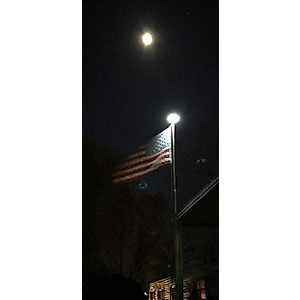 Solar-Powered Waterproof Flagpole Light with 26 LED Downlights & Auto On/Off