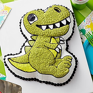 Wilton Dinosaur Cake Pan, Kids 3D Birthday Cake Pan, Silver, Aluminum