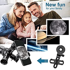 USCAMEL Telescope for Kids Adults Astronomy Beginners, 60mm Aperture and 500mm Focal Length, Protable Travel Refractor Telescope with Rotatable Eyepiece, AZ Mount Tripod, Phone Adapter, Carrying Bag