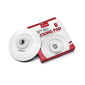 Maxshine 6” Hook and Loop Rotary Backing Plate – for 5/8” Thread Rotary Polisher, One Piece Molding for Longevity, Easy Contouring, Ideal for High Speed Applications