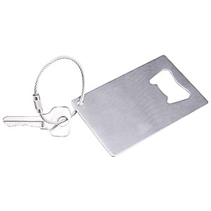 TOPTIE Custom 2 PCS Credit Card Bottle Opener, Laser Engrave Stainless Steel Beer Openers, Fits in Wallet