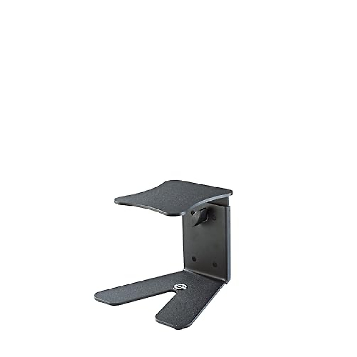 K&M Konig & Meyer 26772.000.56 Table Monitor/Speaker Stand | Solid Stable V Shape Level Base | Height Adjust | Secure Safety Pin | Non-Slip/Vibration Rubber Pads | Steel | German Made | Black