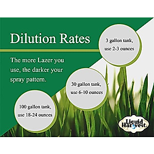 Liquid Harvest Lazer Green Concentrated Spray Pattern Indicator - 1 Gallon (128 Ounces) - Perfect Weed Spray Dye, Herbicide Dye, Fertilizer Marking Dye, Turf Marker and Herbicide Marker