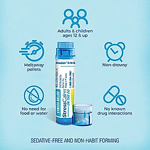 Boiron StressCalm On The Go for Relief of Stress, Anxiousness, Nervousness, Irritability, and Fatigue - 2 Count (160 Pellets)