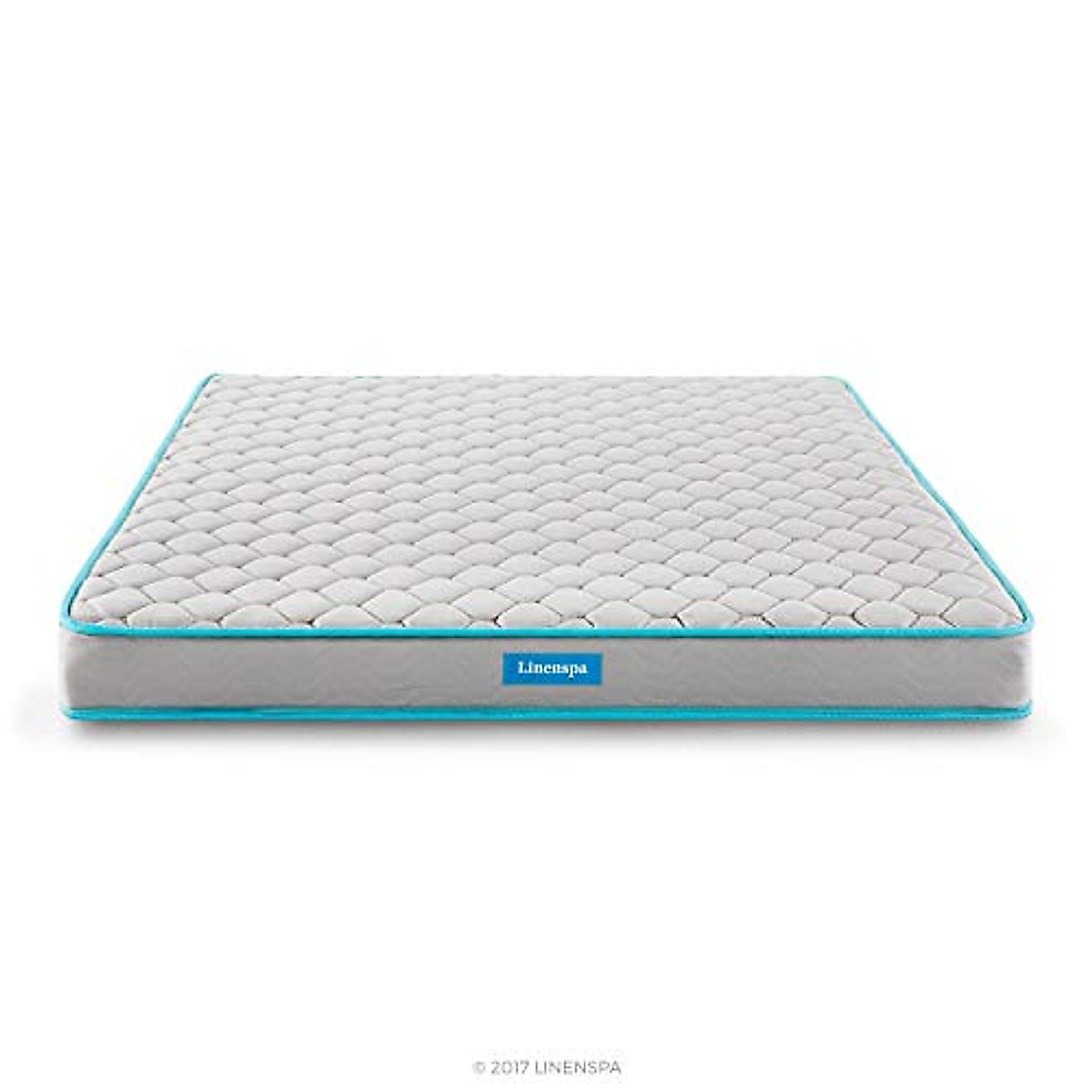 Linenspa 6-Inch Innerspring Mattress - Twin + 14-Inch Folding Platform Bed Frame