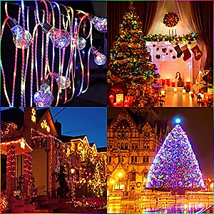 String Lights, 39FT 150LED Globe Christmas Lights, Indoor Outdoor Colorful Patio Lights with Plug & Remote, Waterproof Rope Lights, Globe String Lights for Christmas Wedding Garden Party Patio…