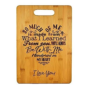 Mothers Gift – Special Love Heart Poem Bamboo Cutting Board Design Mom Gift Mothers Day Gift Mom Birthday Christmas Gift Engraved Side For Décor Hanging Reverse Side For Usage (9.75x13.75 Rectangle)
