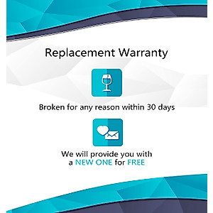 BACLIFE Stemless Wine Glasses Set of 6 - Hand Blown Colored Short Wine Tumblers - 15 oz Elegant Sparkling Wine Glass - Unique Gift for Birthday,Wedding, Anniversary - Clear