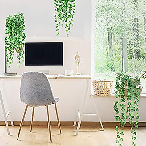 Yatim 90 CM Sweetpotato Ivy Vine Artificial Plants Greeny Chain Wall Hanging Leaves for Home Room Garden Wedding Garland Outside Decoration Pack of 2