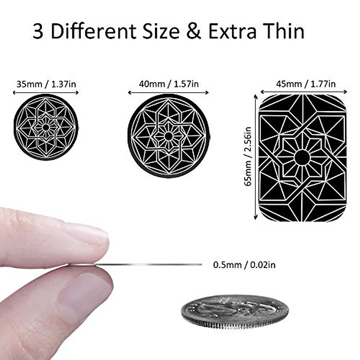 Mount Metal Plate 10 Pack for Magnetic Cell Phone Car Cradle-Less Mounts with 3M Adhesive,Stylish Universal Disc Replacement Sticker for Magnet iPhone Holder Mini Tablet GPS Stand 6 Round 4 Rectangle