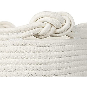 UBBCARE Large Cotton Rope Woven Basket 18 in x 14 in, Nursery Hamper Laundry Basket with Handles, Storage Bins for Toys and Blankets
