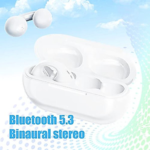 AIIONP Wireless Ear Clip Bone Conduction Headphones, 2023 New Mini Bone Conduction Headphones, Open Ear Headphones Wireless Bluetooth for Gym Running Sports, Outdoor Activities (Black)